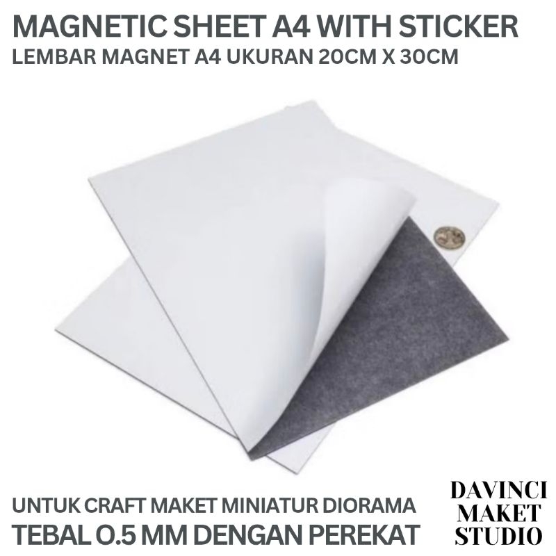 Jual (A4) Magnetic Sheet A4 0.5mm 1mm Black - Magnet Lembaran 20cm x ...