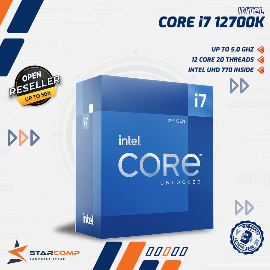 Jual Intel Core i7 12700K LGA1700 12 Core 20 Thread 12th Alder Lake 12700K | Shopee Indonesia