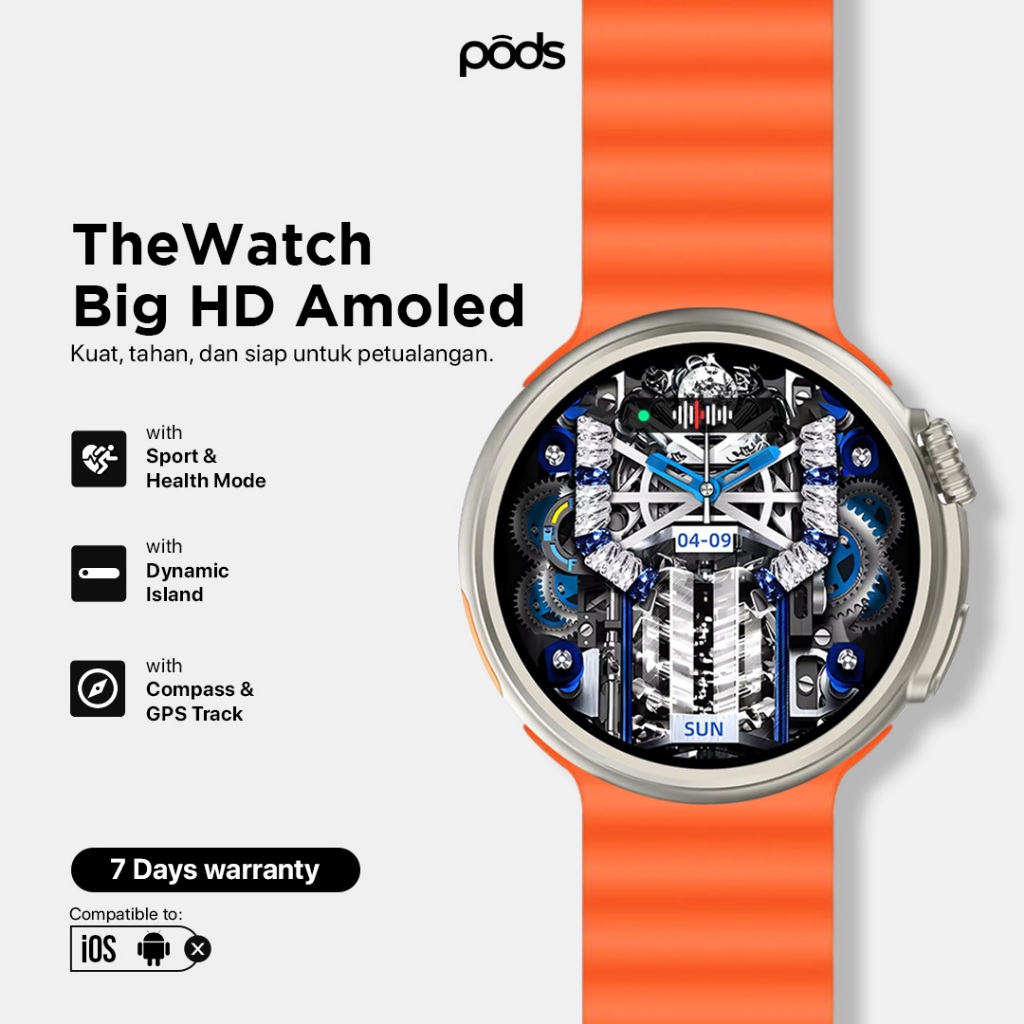 Jual TheWatch Smartwatch BIG HD Amoled with 1.52" Infinite Display 49mm ...
