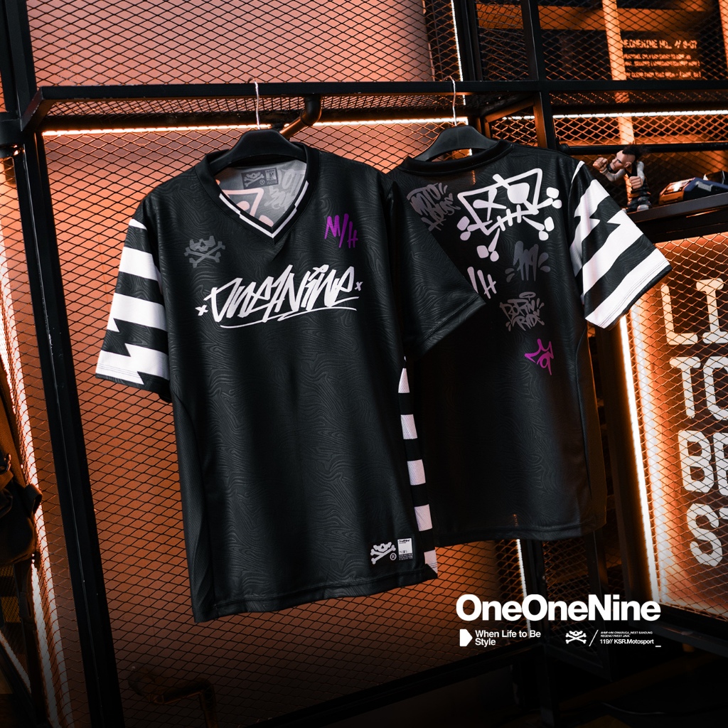 Jual Oneonenine Ksr Jersey Hornet Black White Series - Jersey Lengan ...