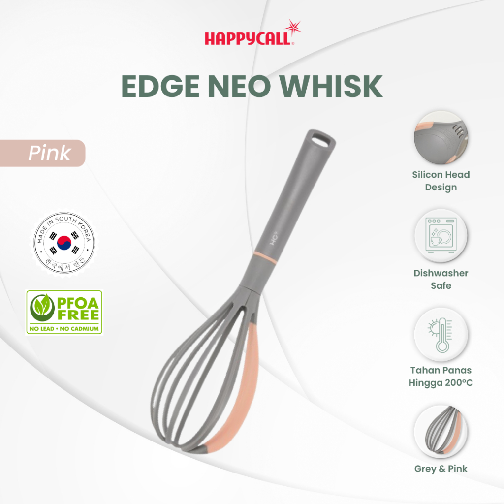 Jual Happycall Edge Neo Silicon Head Whisk Pink - Alat Pengocok Telur ...