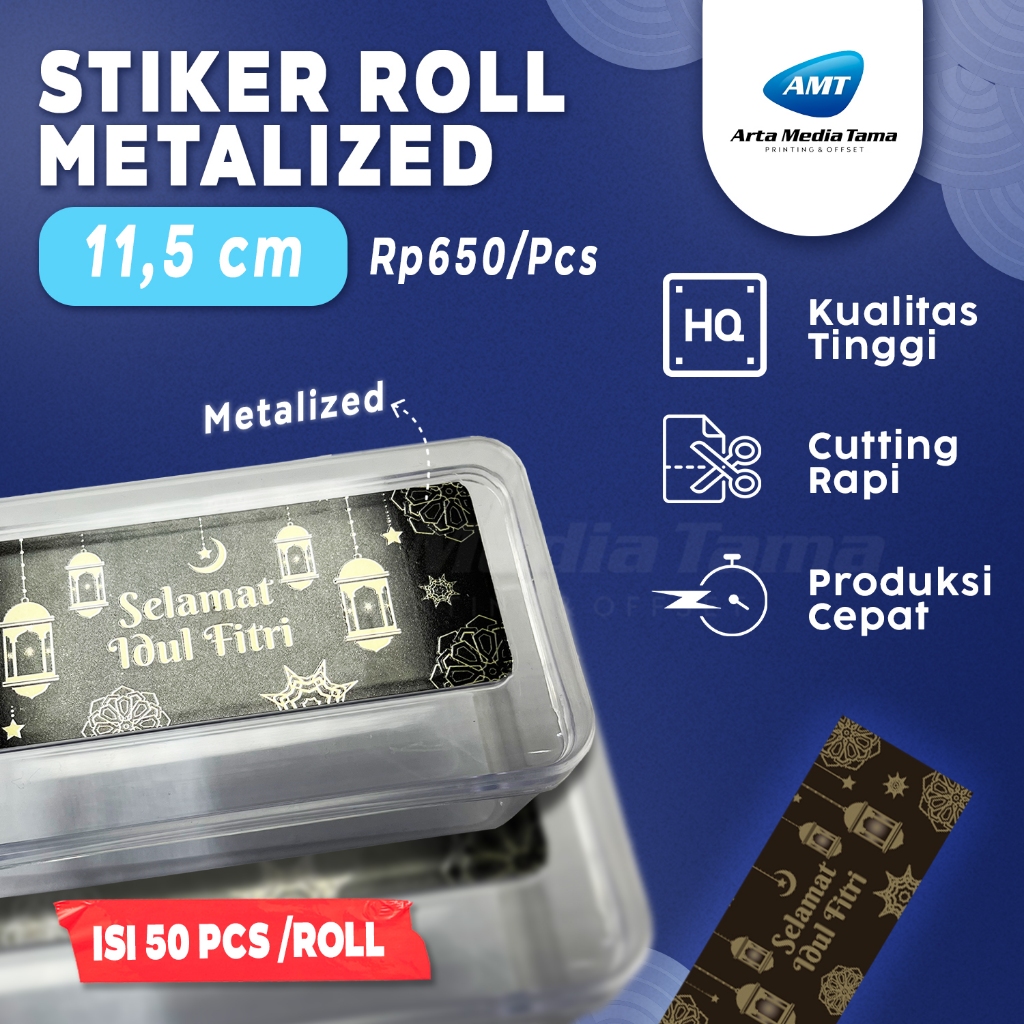 Jual (ISI 50/PACK) STIKER ROLL METALIZED LABEL MAKANAN | KEMASAN ...