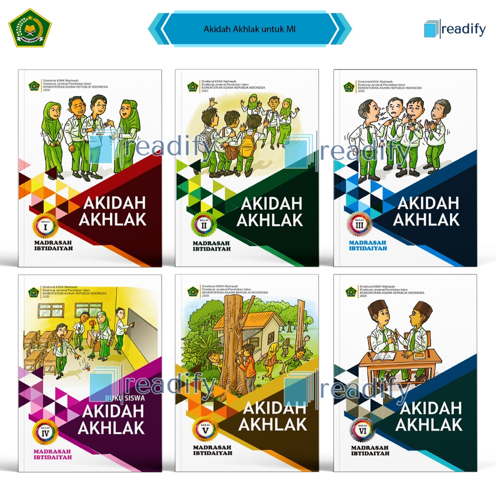 Jual Buku Siswa Akidah Akhlak Kelas 1 2 3 4 5 6 MI Madrasah Ibtidayah Revisi Terbaru Kemenag ...