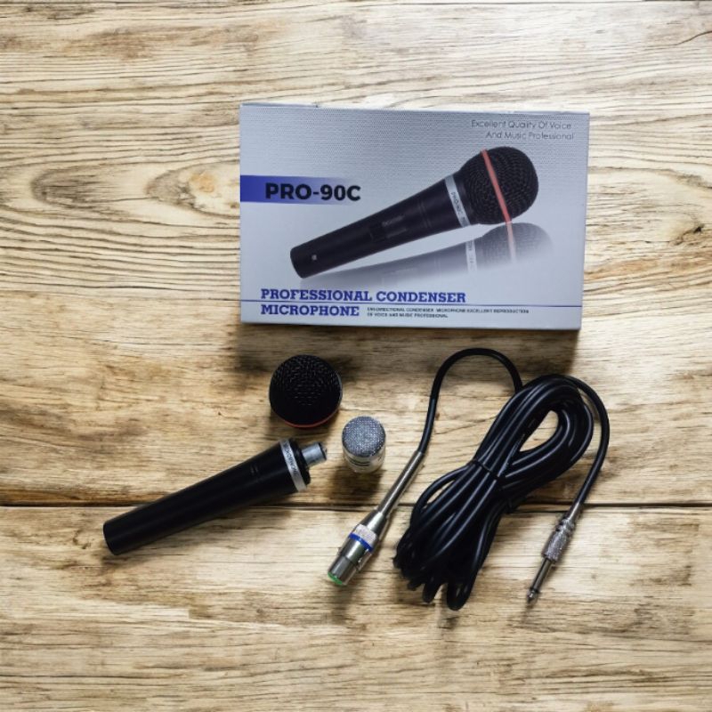 Jual Mic Condensor Mic PRO 90c Mikropon PRO-90c Mikrofon Kabel PRO90c ...