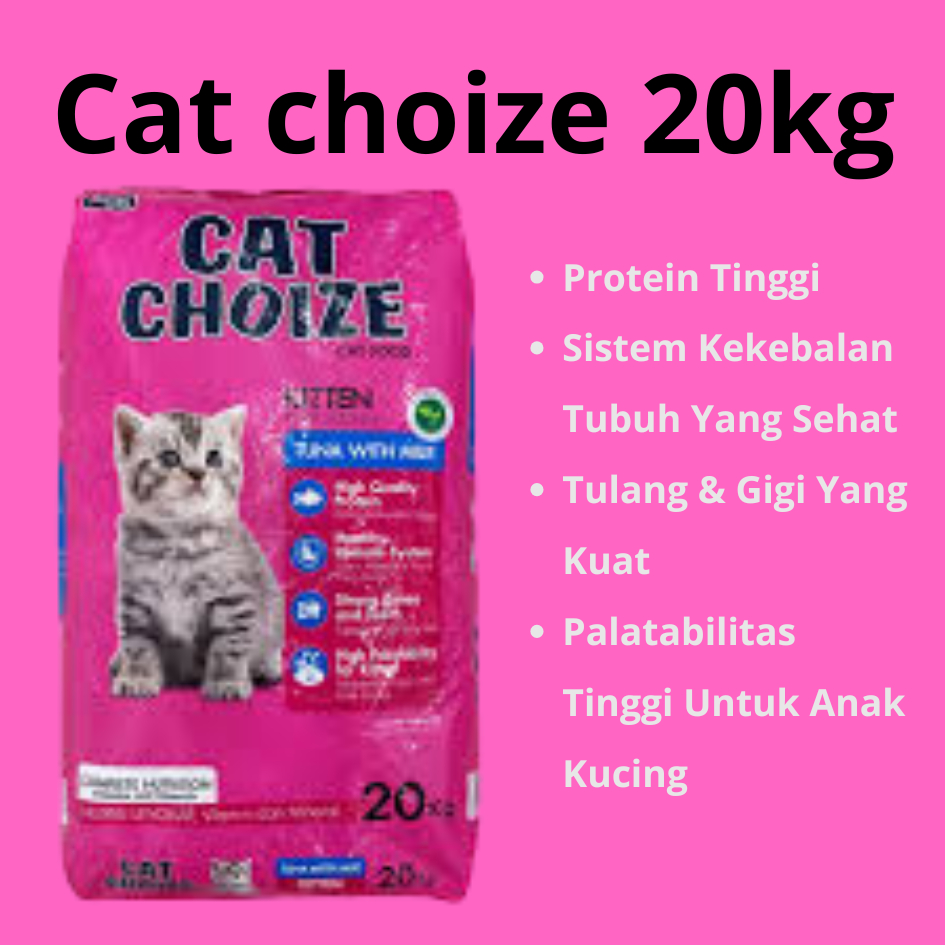 Jual Cat Choize Kitten Pink 20kg Makanan kucing Dry Food | Shopee Indonesia