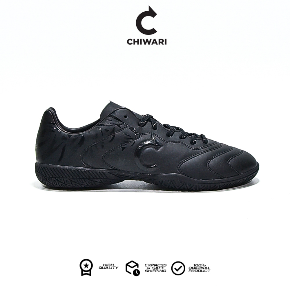 Jual CHIWARI - Sepatu Futsal X-tra Speed Full Black Mini Soccer ...