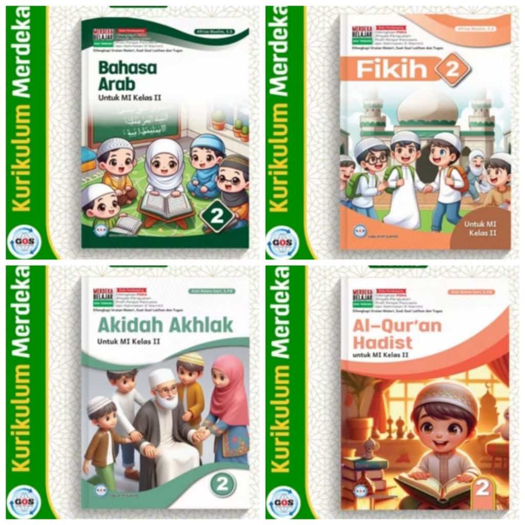 Jual Harga satuan buku teks madrasah ibtidaiyah/mi kurikulum merdeka untuk kelas 2 penerbit Gos ...