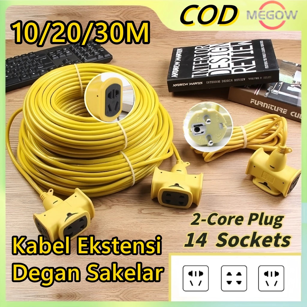 Jual 【COD】10/20/30M Kabel Sambungan Multi Fungsi /Colokan Kabel Listrik ...