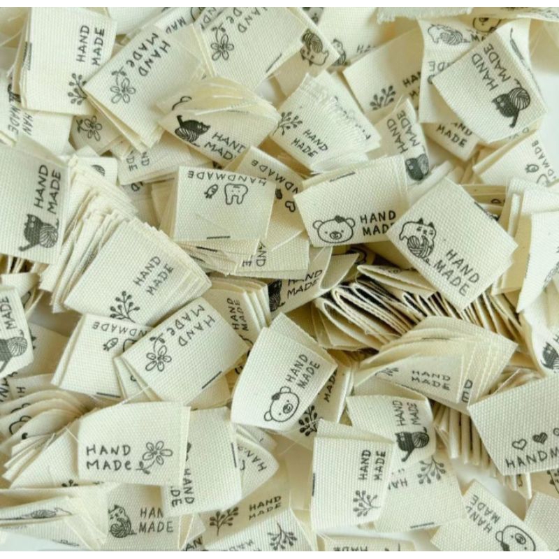 Jual Label Jahit Katun Handmade 2 Sisi (10Pcs) | Shopee Indonesia