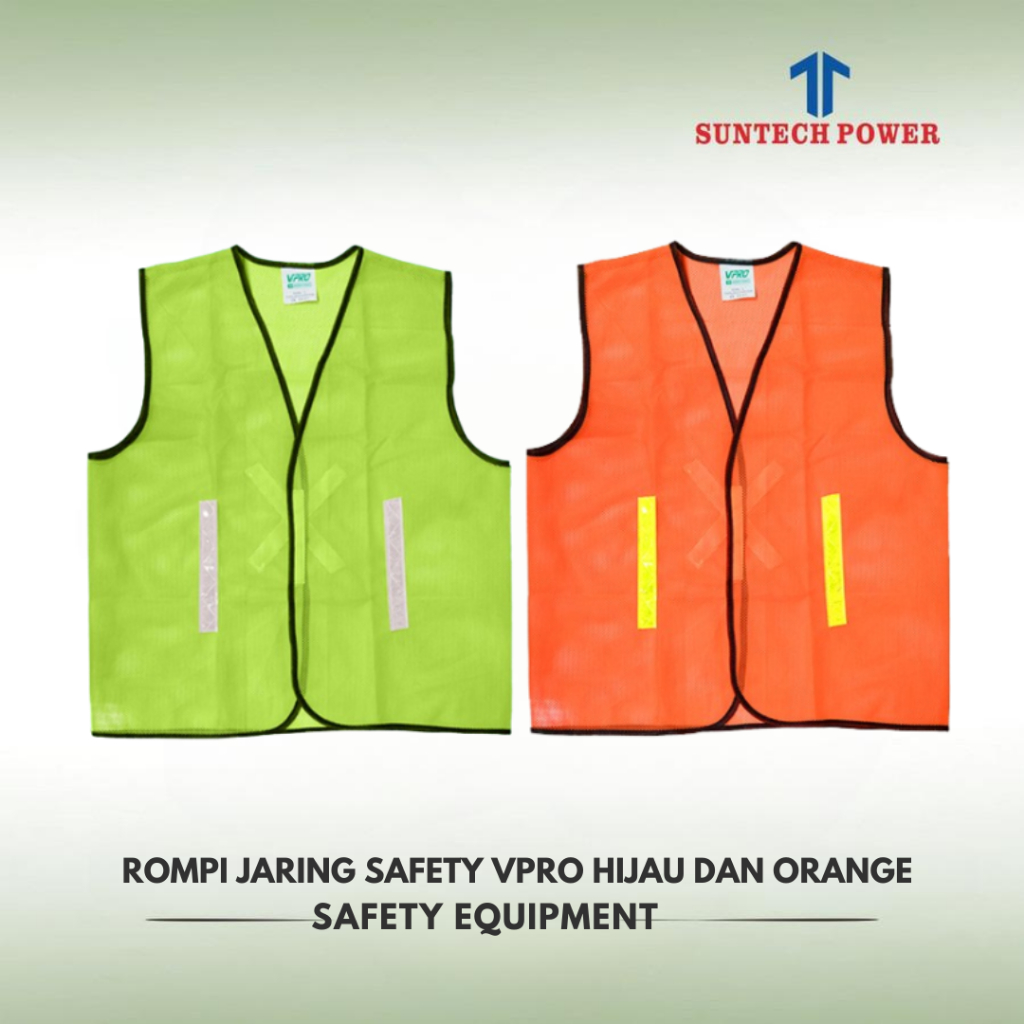 Jual Rompi Jaring Safety Merk Vpro Orange Hijau Ukuran All Size Rompi ...