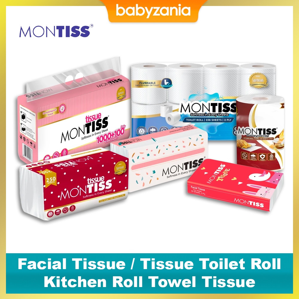 Jual Montiss Facial Tissue / Tissue Toilet Roll / Kitchen Roll Towel ...