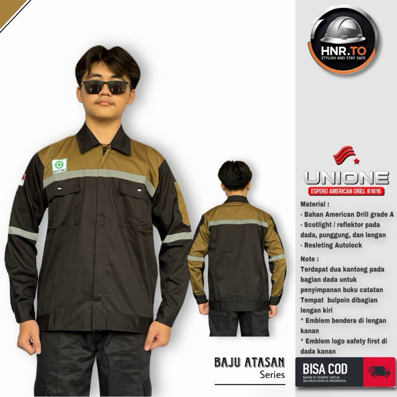 Jual Wearpack Safety Atasan/ Hitam Coklat/ Kemeja Kerja Lapangan ...
