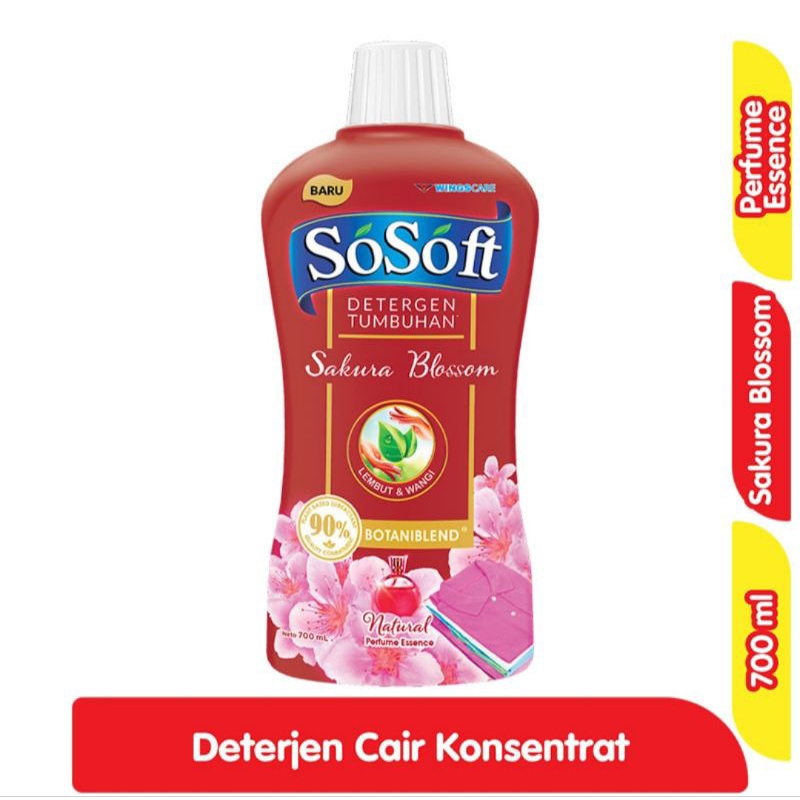 Jual SO SOFT detergen cair tumbuhan 700 ml kemasan botol | Shopee Indonesia
