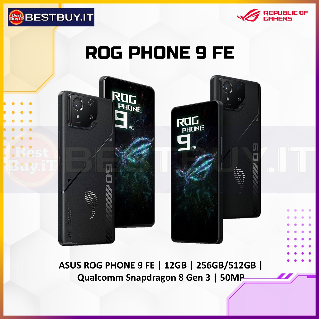 Jual ASUS ROG PHONE 9 FE | 12GB | 256GB/512GB | Qualcomm Snapdragon 8 ...