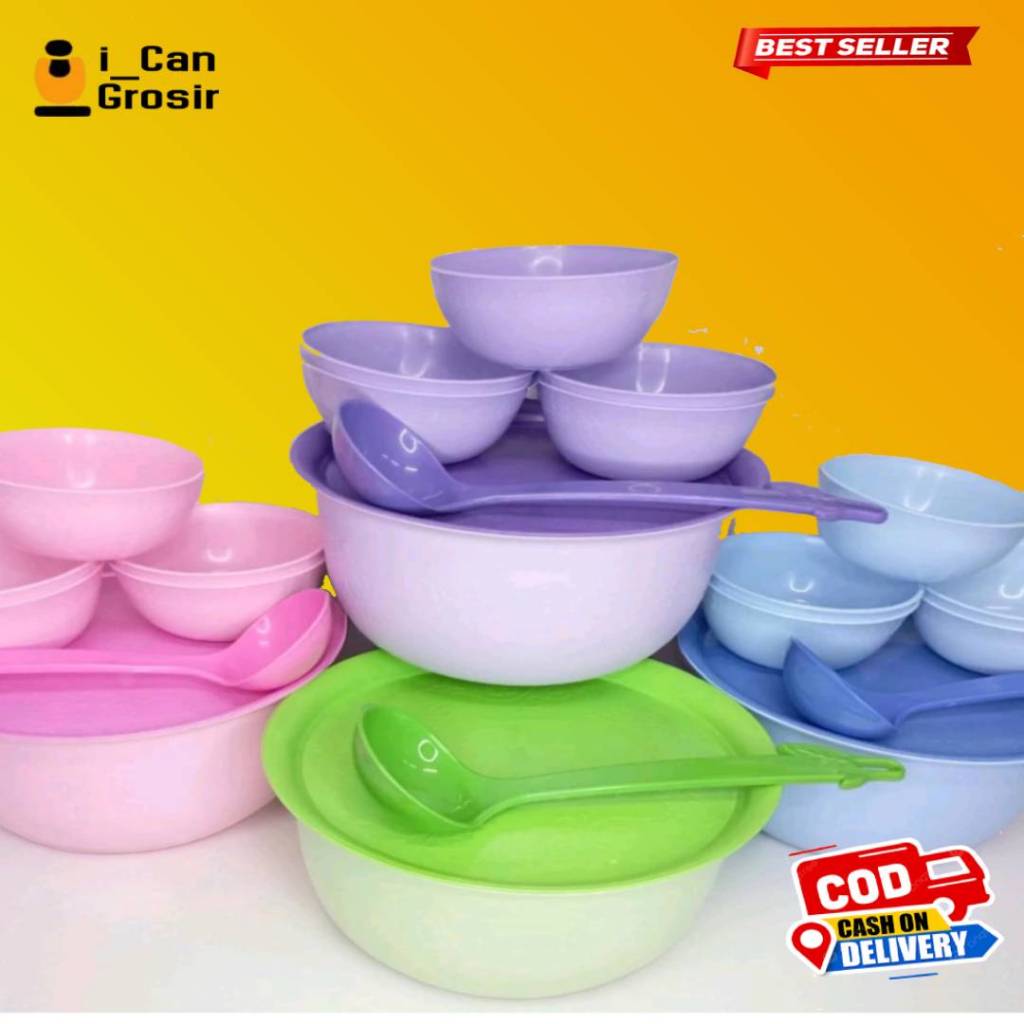 Jual PAKET PRASMANAN 7 IN 1 Set Laura Mangkok Sop Buah / basin baskom ...