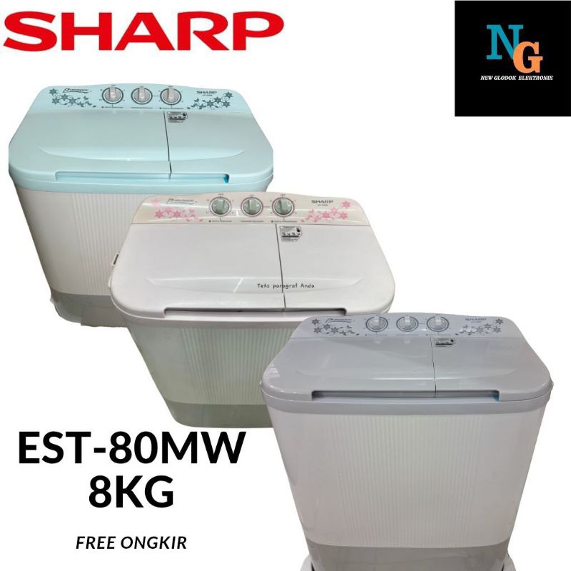 Jual Mesin Cuci 2 Tabung Sharp EST 70/80/90MW 7/8/9KG | Shopee Indonesia