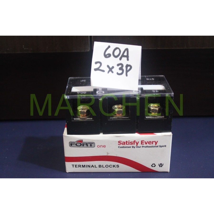 Jual TERMINAL BLOCK KABEL 60A 3 POLE 2 X 3 FORT | Shopee Indonesia