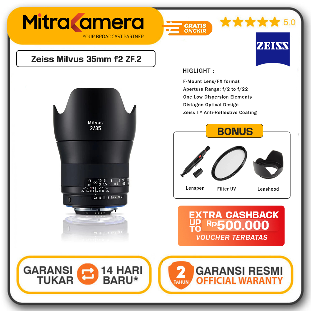Jual Zeiss Milvus 35mm f2 ZF.2 Lens | Shopee Indonesia