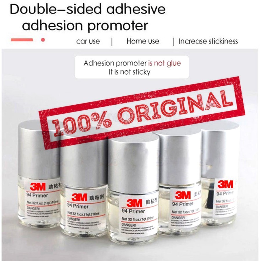 Jual Adhesive 94 primer 3M 10 ML Lem Perekat double tape dan sticker ...