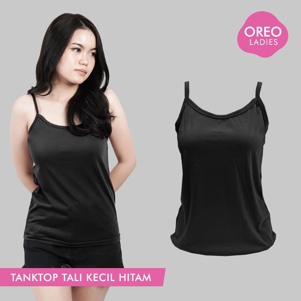 Jual [1PCS] T-11 TANKTOP SINGLET WANITA TALI BESAR ATASAN WANITA KATUN HITAM PUTIH | Shopee ...