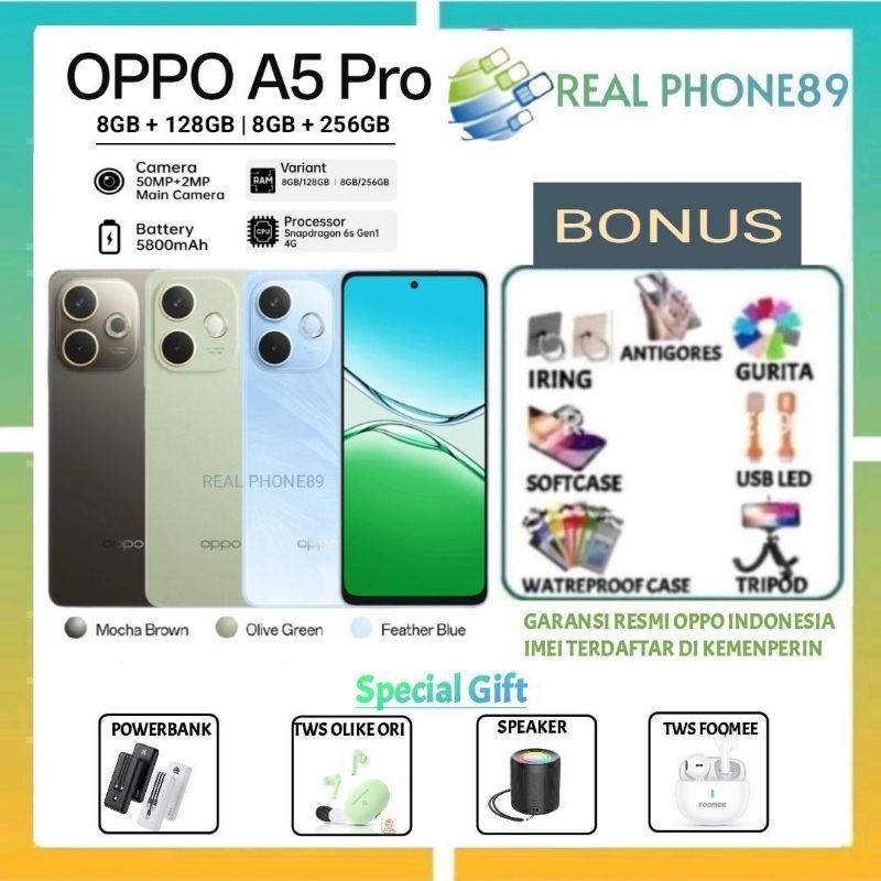 Jual OPPO A5PRO 4G NFC 8GB + 128GB | 8GB + 256GB GARANSI OPPO INDONESIA ...