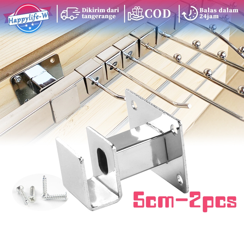Jual Braket Pipa Kotak 2pcs Bracket Wall Support 5cm Kotak Cantolan Pipa Bracket Stainless Wall ...