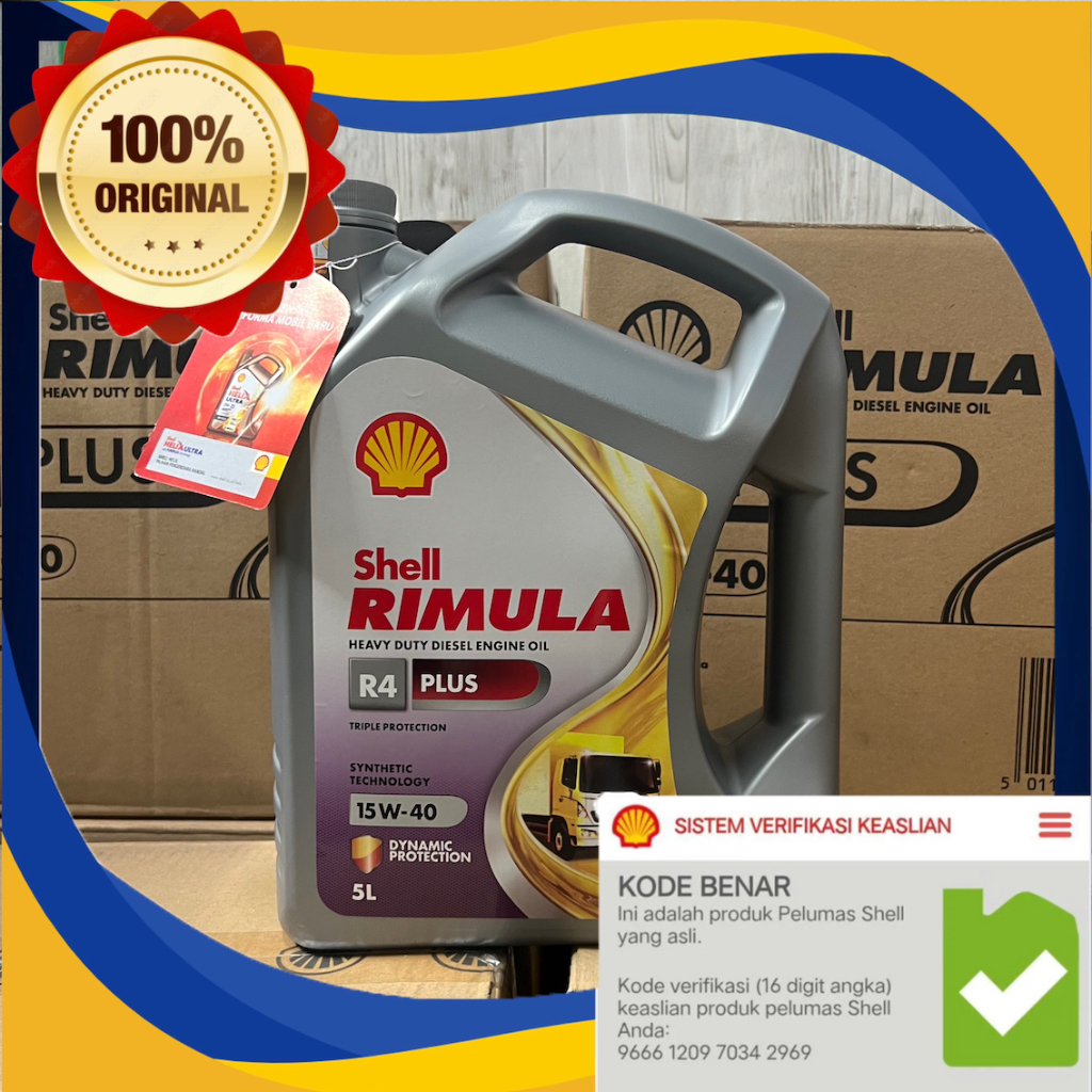 Jual OLI MESIN SHELL RIMULA R4X PLUS 5L 15W40 DIESEL 15W-40 5LITER ...