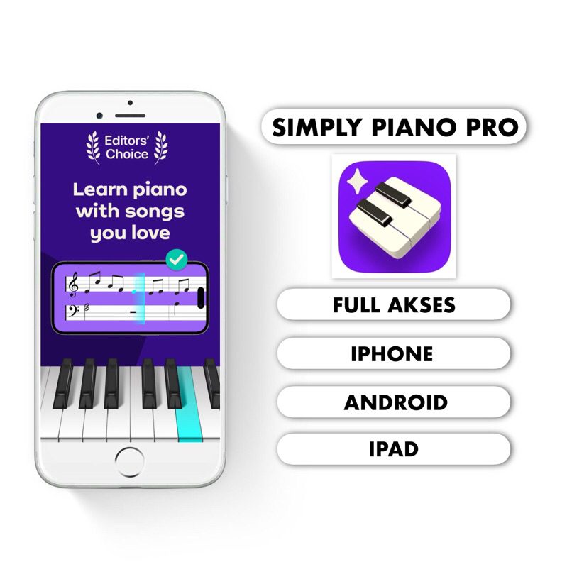 Jual APLIKASII UNTUK BELAJAR BERMAIN PIANO SIMPLY PIANO PRO || ANDROID ...