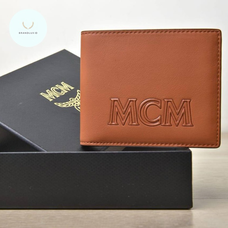Jual MCM Men Wallet All Cards Leather in Brown Cognac | Shopee Indonesia
