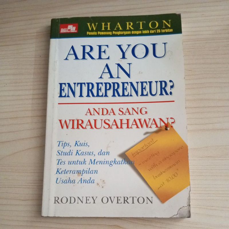 Jual BUKU ARE YOU AN ENTREPRENEUR OLEH RODNEY OVERTON | Shopee Indonesia
