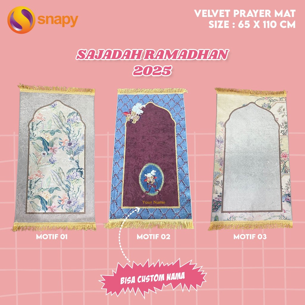 Jual Sajadah Diamond Velvet Mewah Custom | Shopee Indonesia