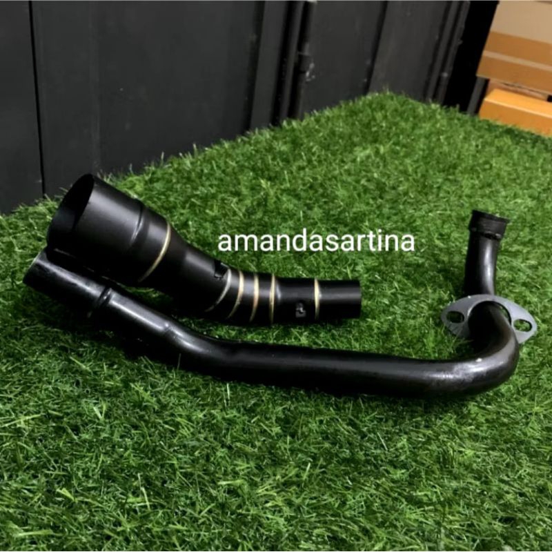 Jual Big elbow Black doff pipe 51mm Click 125/150 mio sporty mio soul ...