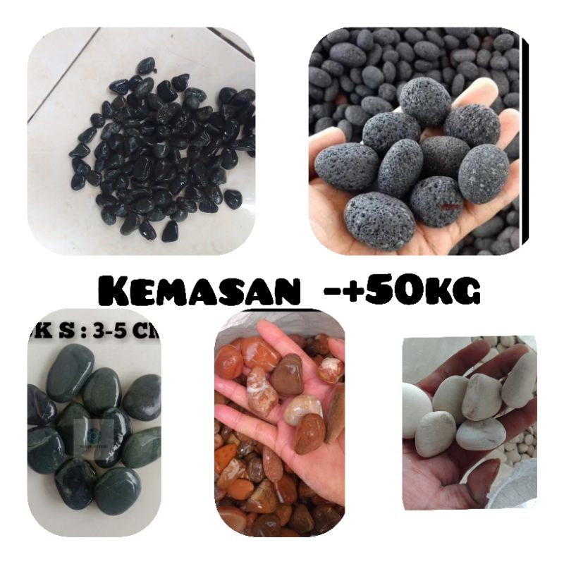 Jual Batu koral putih kupang 50kg/Batu koral putih kupang 50kg/Batu hias taman/Batu koral ...