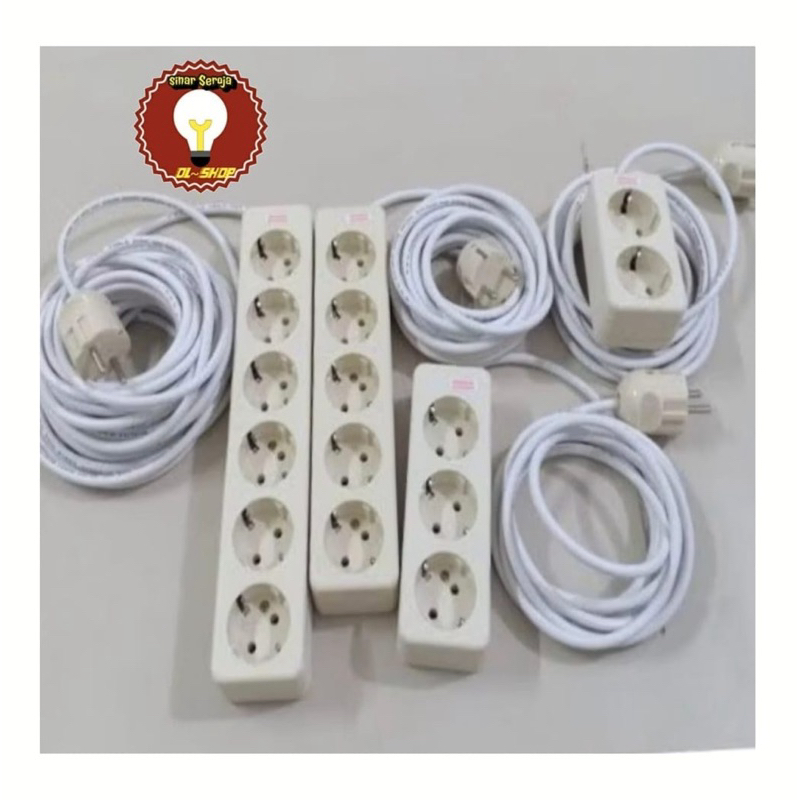 Jual Stop Kontak Uticon 1/2/3/4/5/6 Lubang+ Panjang Kabel 1/2/3/4/5/6/7/8/9/10 Meter | Shopee ...