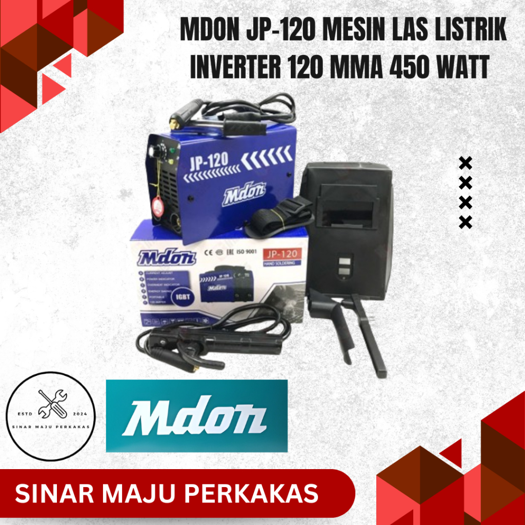Jual MDON JP-120 Mesin Las Listrik Inverter 120 MMA 450 Watt - Travo ...