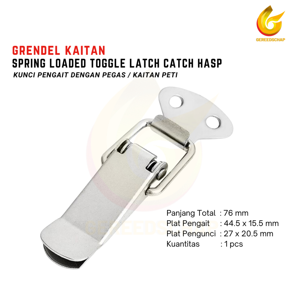 Jual GRENDEL KAIT PETI KOPER SPRING LOADED TOGGLE LATCH CLAMP STAINLESS ...