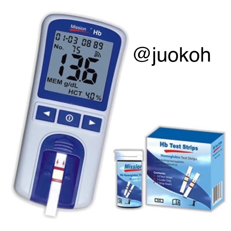 Jual Alat Hb Mission Hb Hemoglobin Mission Hemoglobin Hb Quik Check ...