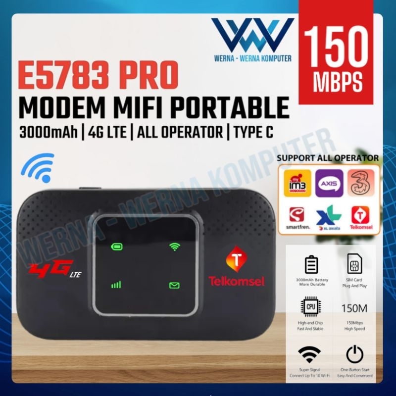Jual Modem WiFi 4G LTE E5783 PRO Modem Mifi support all operator + support bypass tanpa baterai ...