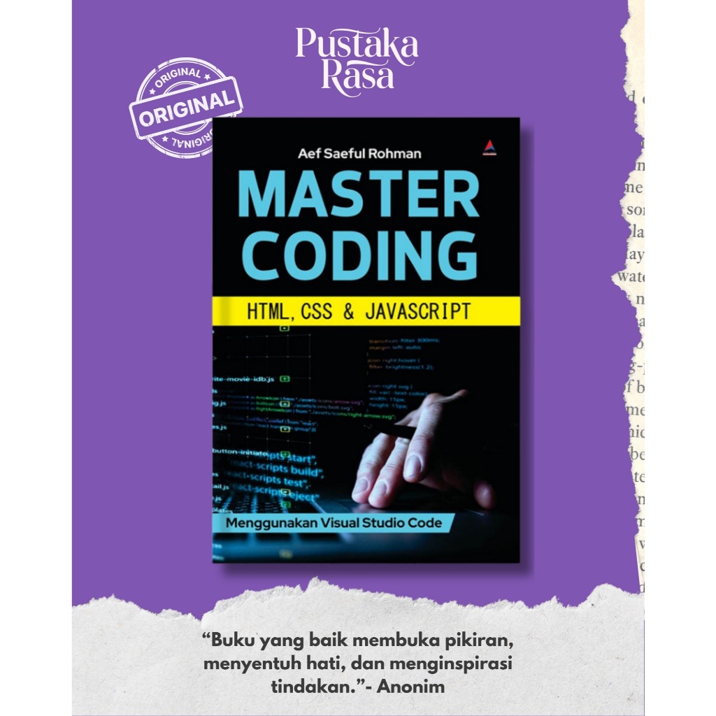 Jual PUSTAKA RASA - Buku Master Coding HTML, CSS & Javasript : Menggunakan Visula Studio Core ...