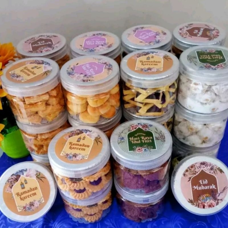 Jual STIKER TOPLES KUE KERING LEBARAN IDUL FITRI / STIKER LABEL KUE ...