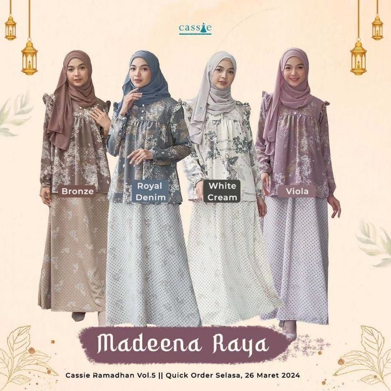 Jual Cassie Labels - Madeena Raya Dress | Baju Lebaran Printing Silk ...