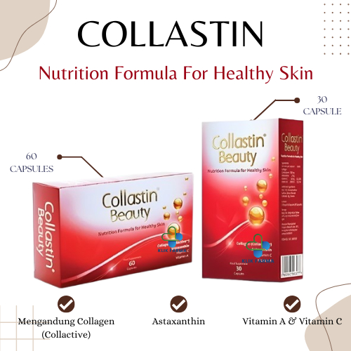 Jual COLLASTIN 30-60kapsul | collagen 500mg + astaxanthin 2mg ...