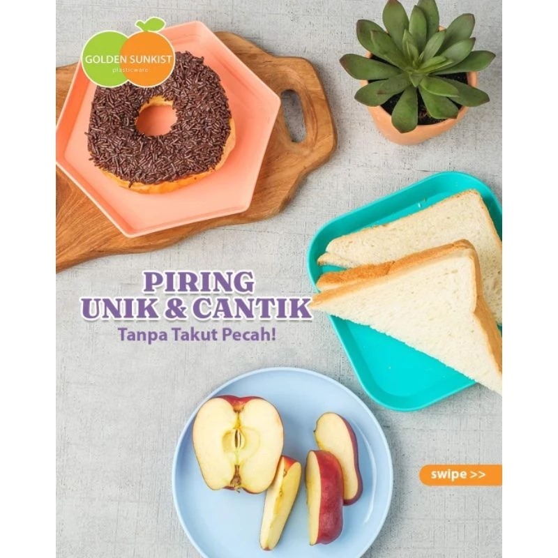 Jual 8 Pcs Piring Snack / Piring Plastik Bentuk Unik / Piring Souvenir / Piring Buah Kue ...