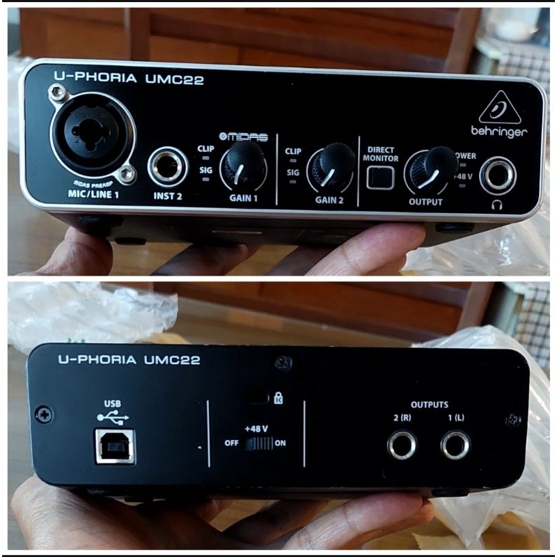 Jual Behringer U-Phoria UMC22 Audio Interface with MIDAS pre amplifier ...