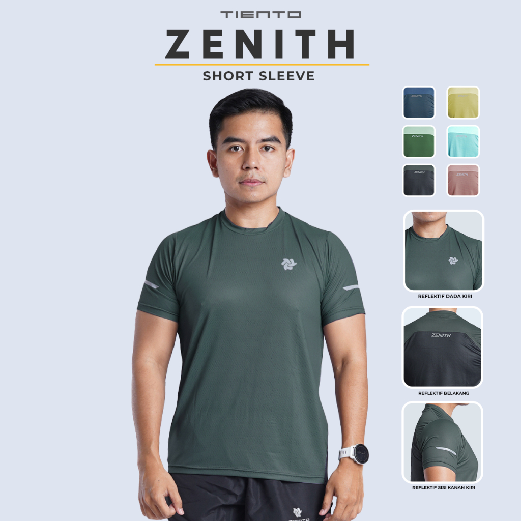 Jual Tiento Jersey Running Zenith Kroom Men Baju Kaos Lari Pendek Dry ...