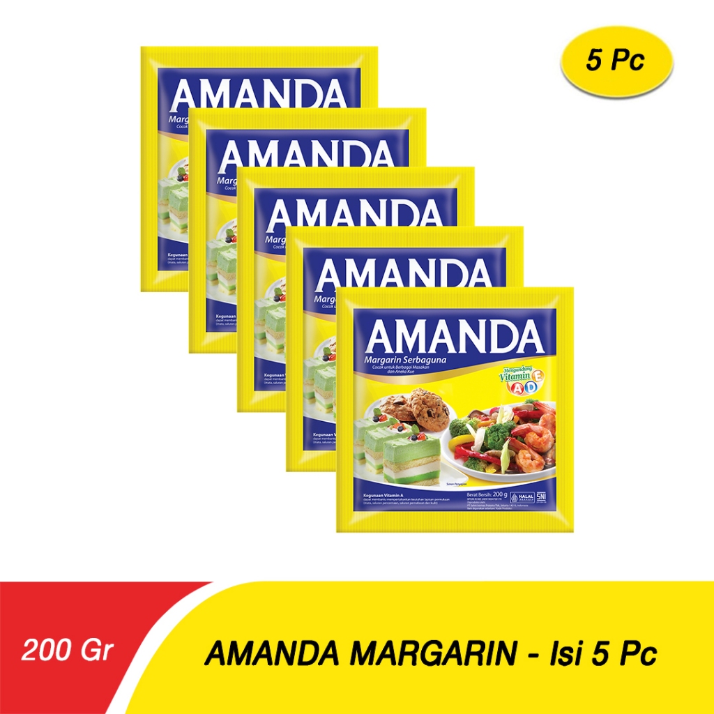 Jual 5 PCS - Amanda Margarine 200 Gr | Shopee Indonesia
