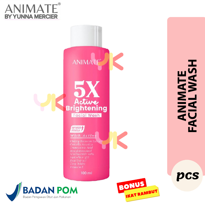 Jual Animate 5x Active Brightening Facial Wash 100 ml | Shopee Indonesia