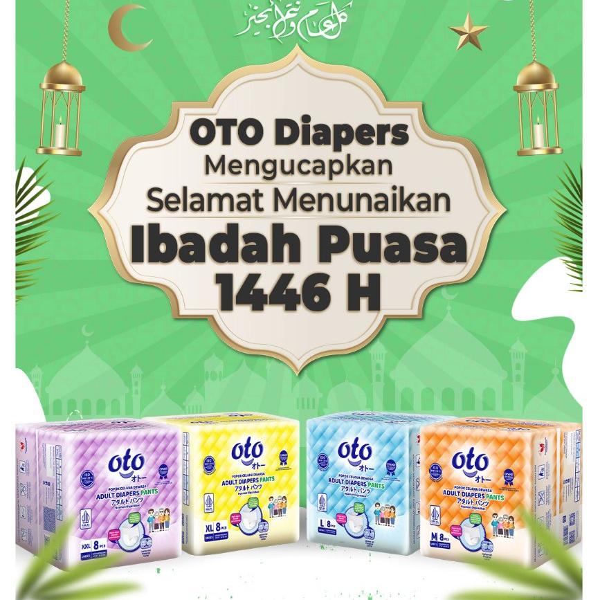 Jual OTO Popok Dewasa model Celana Adult Diapers Pants size M / L / XL / XXL isi 8 pcs | Shopee ...