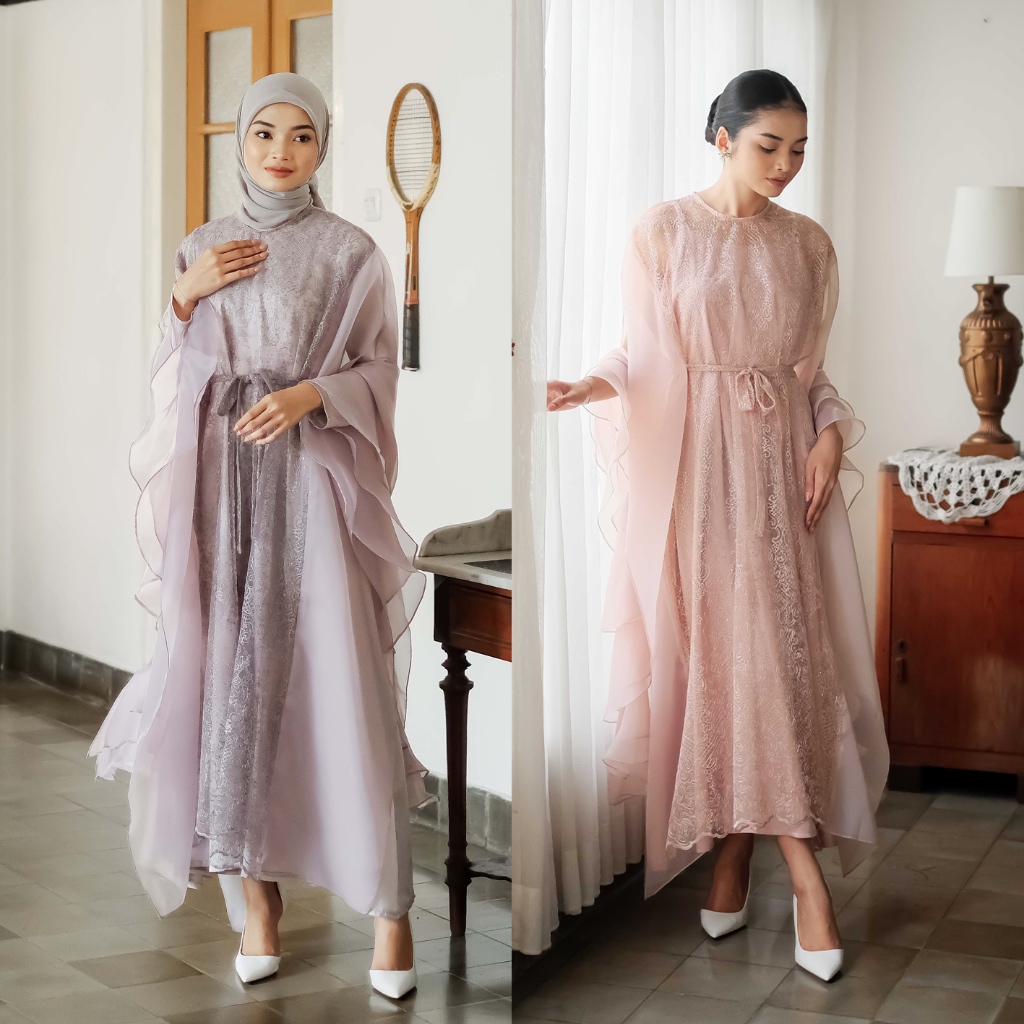 Jual OFFICIAL CROI - Aralyn Set Dress in Pink & Purple Haze - Hijab ...