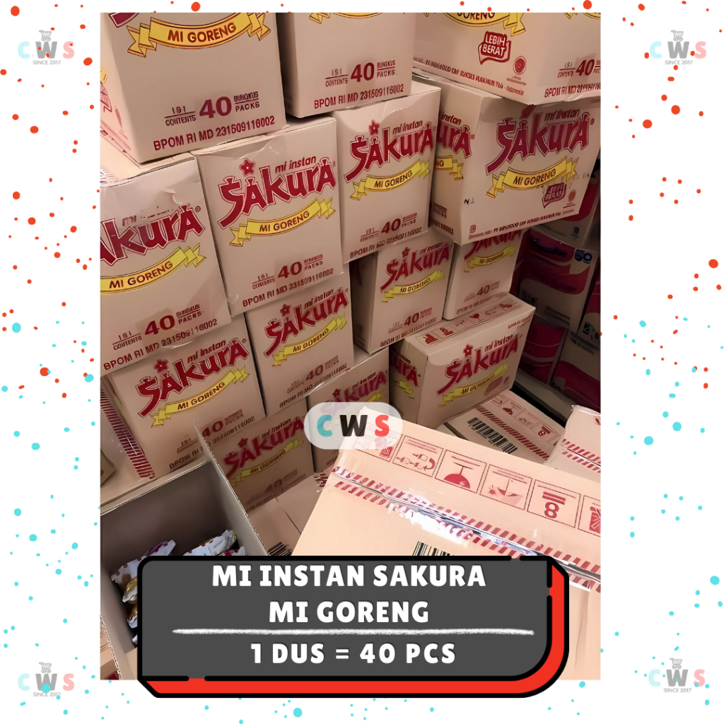 Jual Mie SAKURA Mi Goreng Original | Kuah Rasa SEBLAK JELETOT - 1 Dus ...